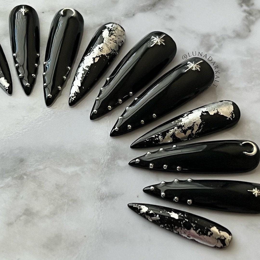 Studded Moon – LD Nails